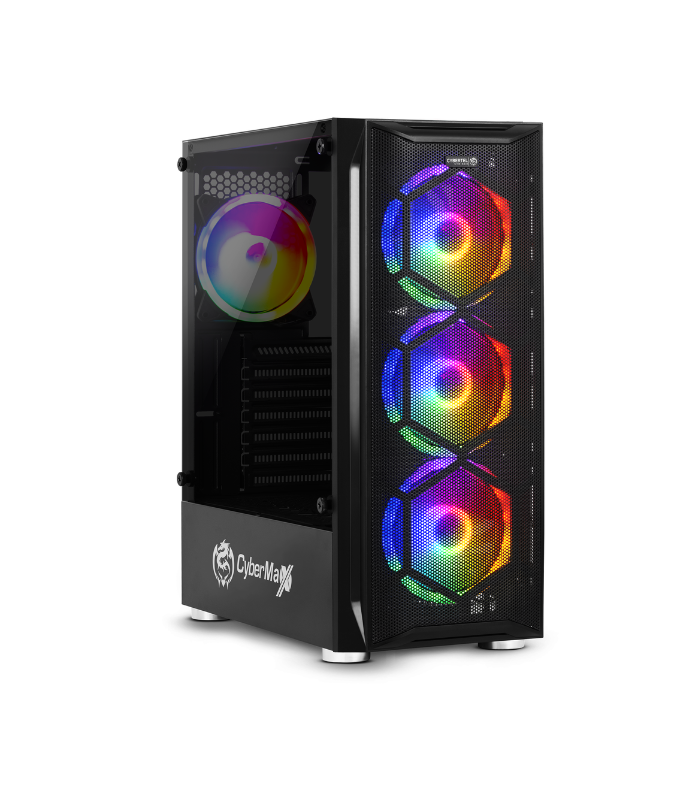 CASE CYBERTEL STRIKER CBX5013RK, BLACK, 4 FAN, RGB - CPP Store